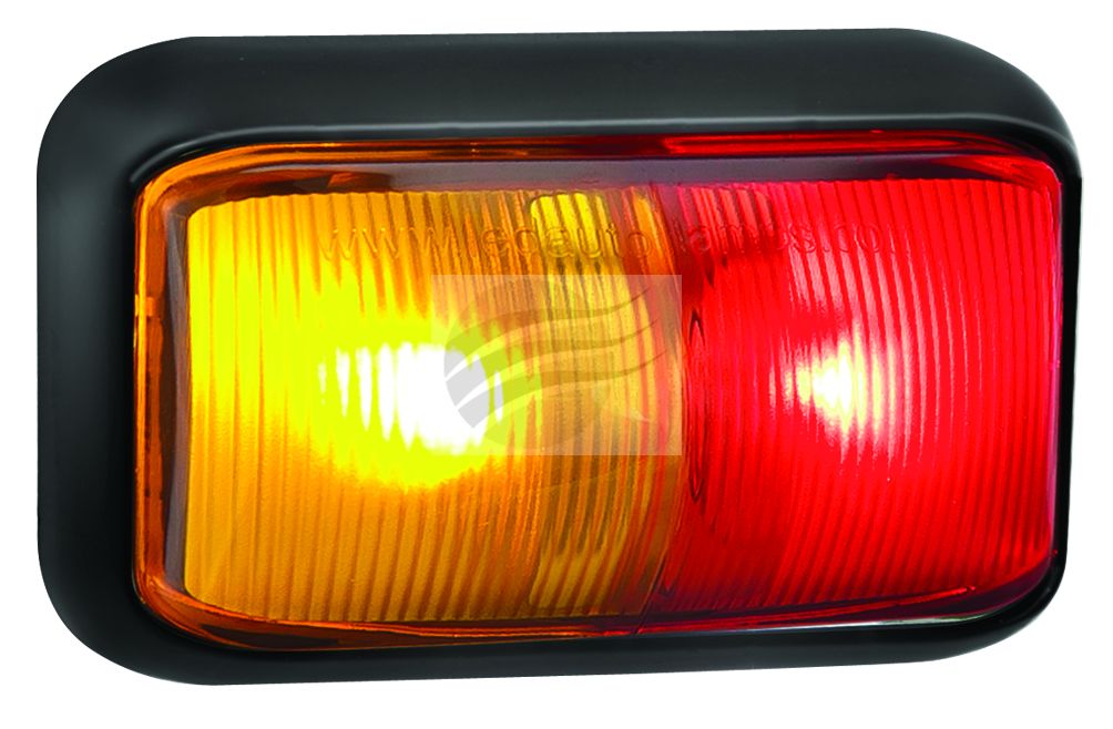 LED RED AMBER SIDE MARKER LAMP 12/24V BLACK HOUSNG 40cm CABLE CLEARANC ...