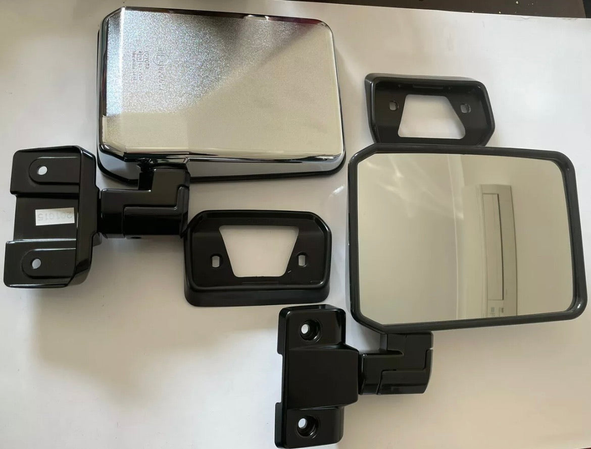 Genuine Toyota LandCruiser 70 75 76 78 series Manual Chrome Mirror Set ...